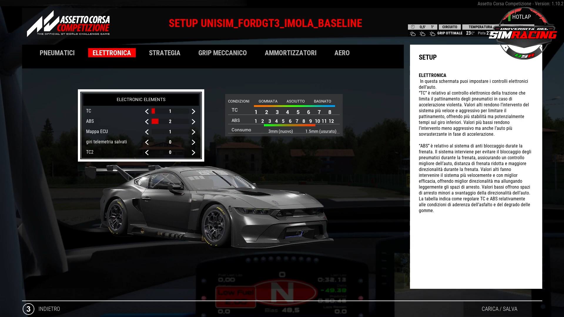 Analisi Tecnica e Setup Gratis Ford Mustang GT3 ACC