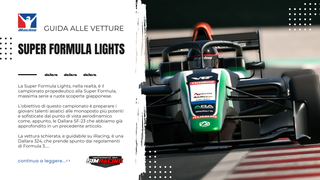Super Formula Lights su iRacing: La Guida per Iniziare